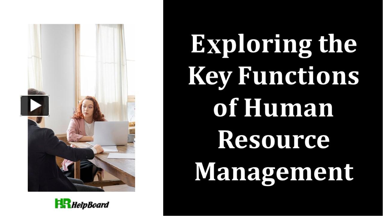 Functions of HRM , Functions of Human Resource Management presentation ...