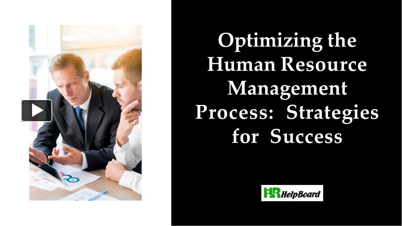 Human Resource Management Process , What all includes in HRM Process ...