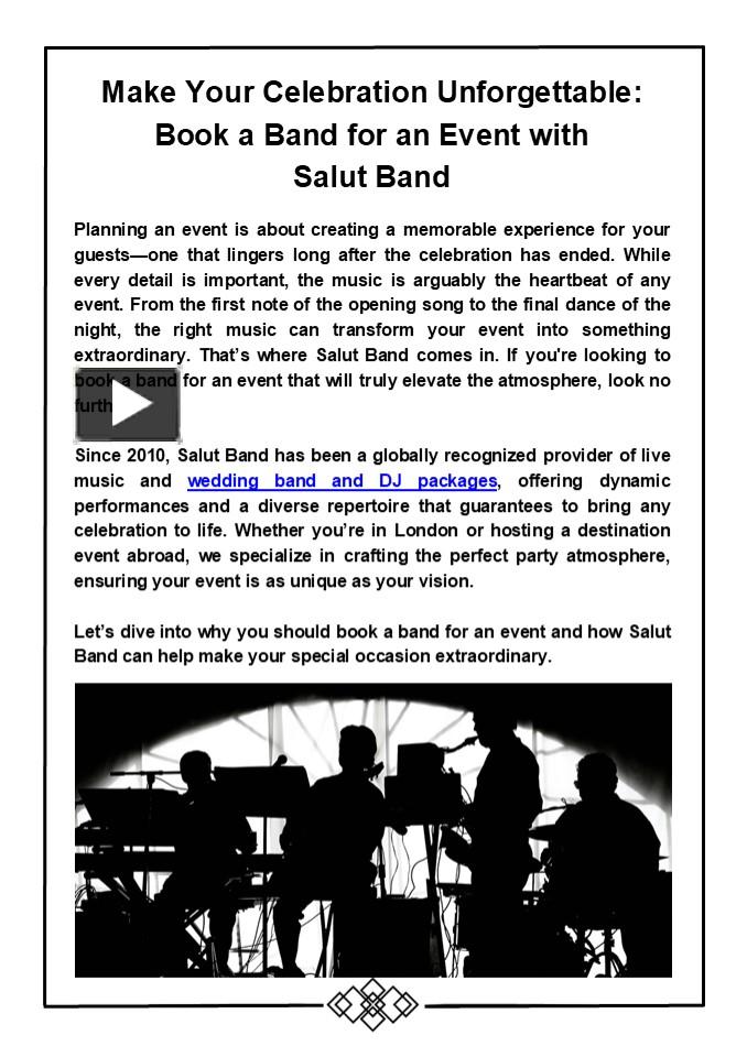 PPT – Make Your Celebration Unforgettable: Book a Band for an Event ...