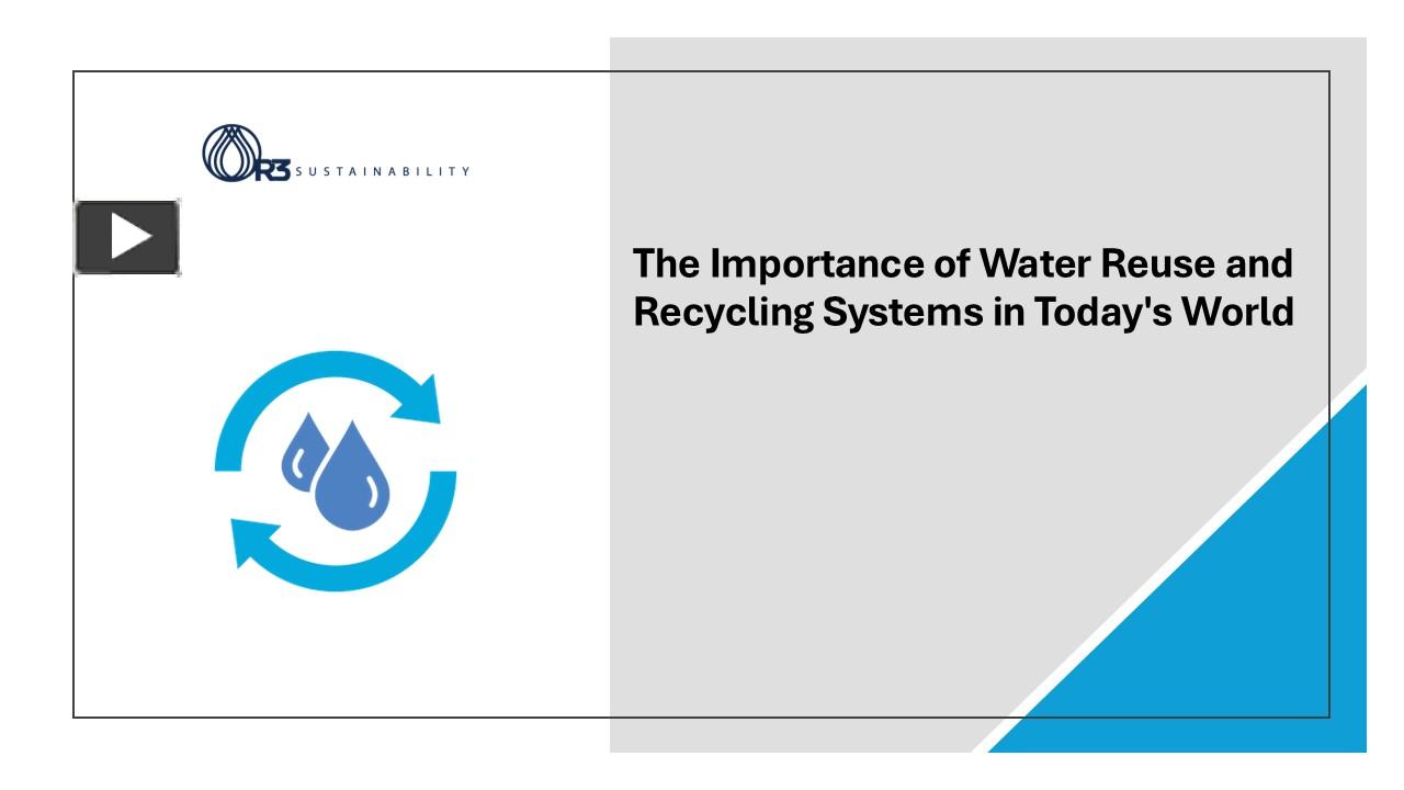 PPT – The Importance of Water Reuse and Recycling Systems in Today's ...