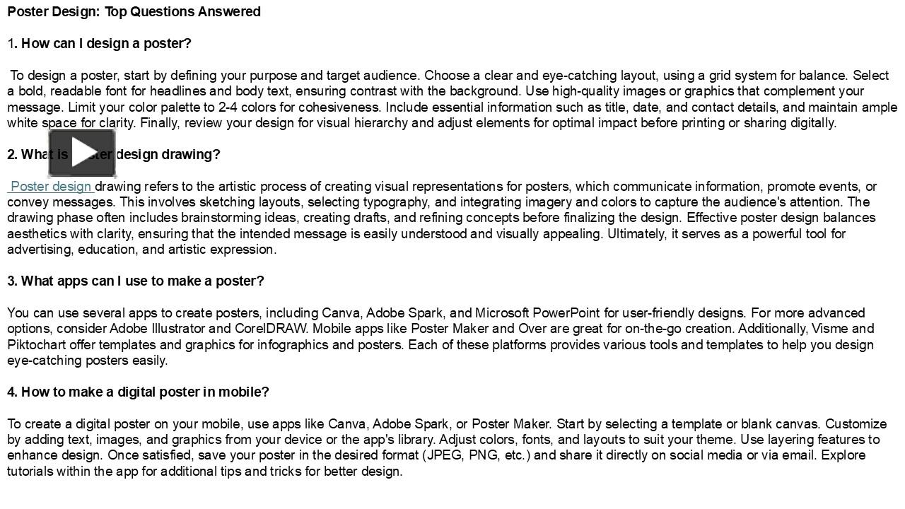 PPT – Mastering the Essentials: Elements of Effective Poster Design ...