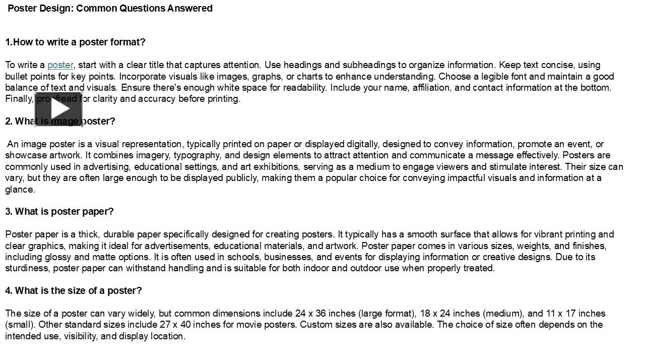 Essential Elements of Effective Poster Design in Marketing presentation ...