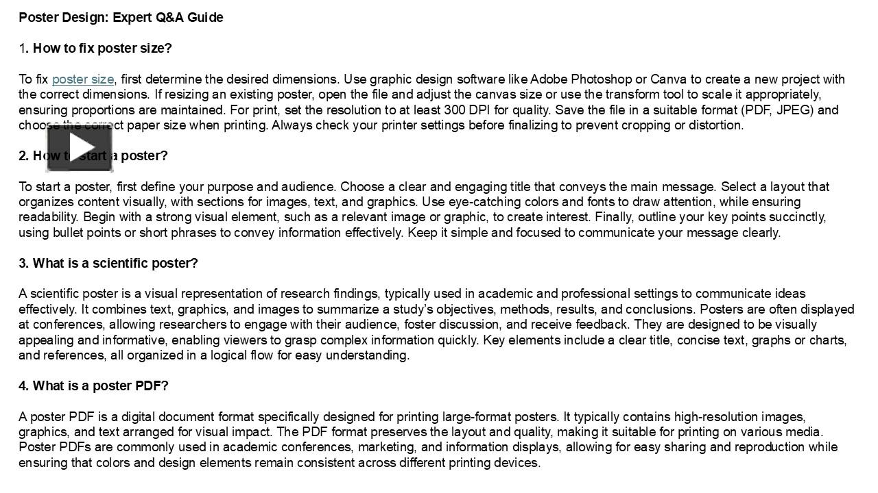 PPT – Strategically Structuring Your Poster: Essential Requirements and ...