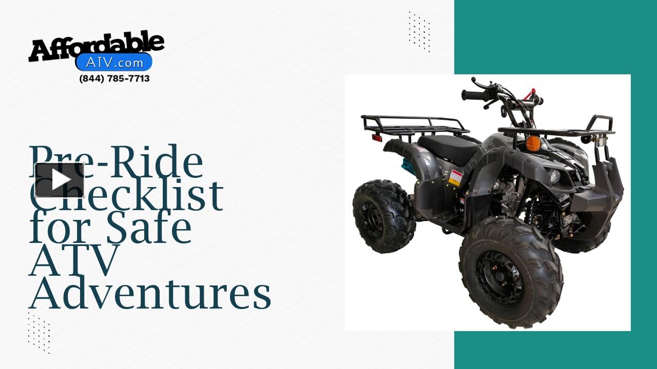 Pre-Ride Checklist for Safe ATV Adventures presentation | free to download