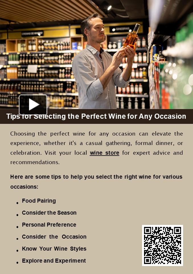 PPT – Tips for Selecting the Perfect Wine for Any Occasion PowerPoint ...