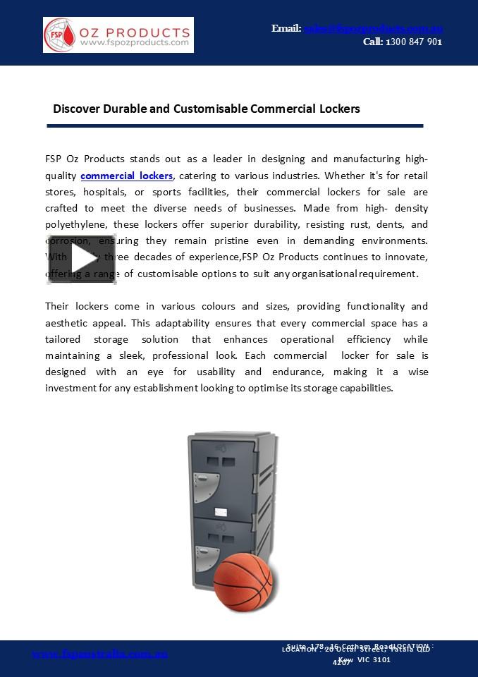 PPT – Discover Durable and Customisable Commercial Lockers PowerPoint ...
