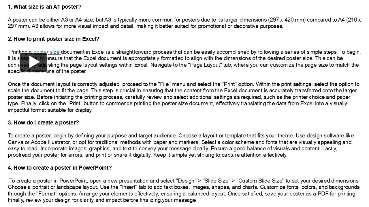 PPT – Digital Design Essentials: Making A1 Posters Using Excel ...