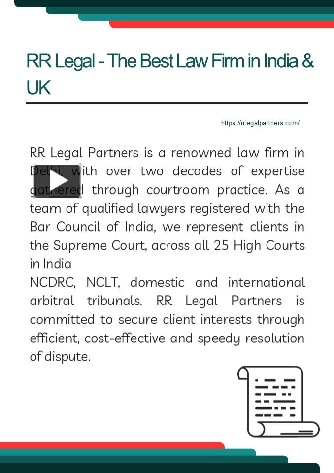 PPT – RR Legal - The Best Law Firm in India & UK PowerPoint ...