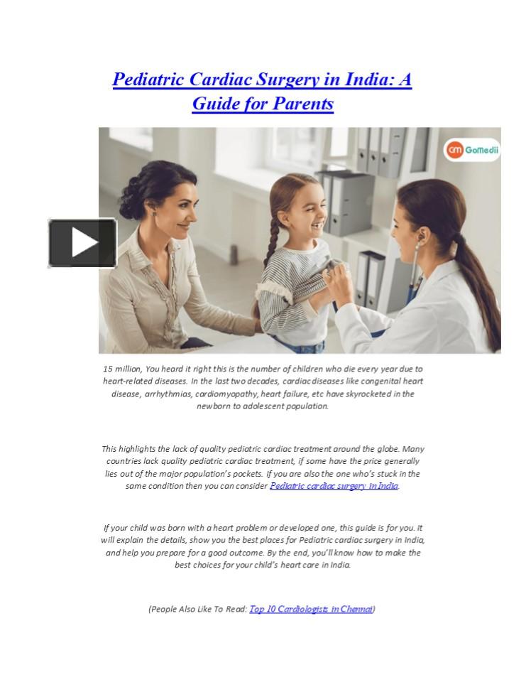 PPT – Pediatric Cardiac Surgery in India: A Guide for Parents ...