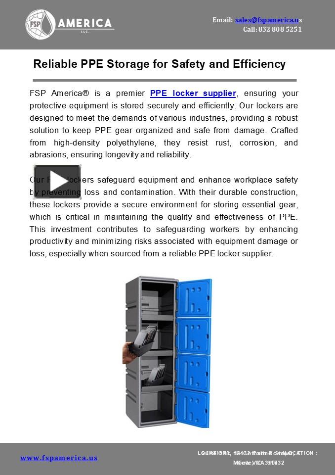 PPT – Reliable PPE Storage for Safety and Efficiency PowerPoint ...
