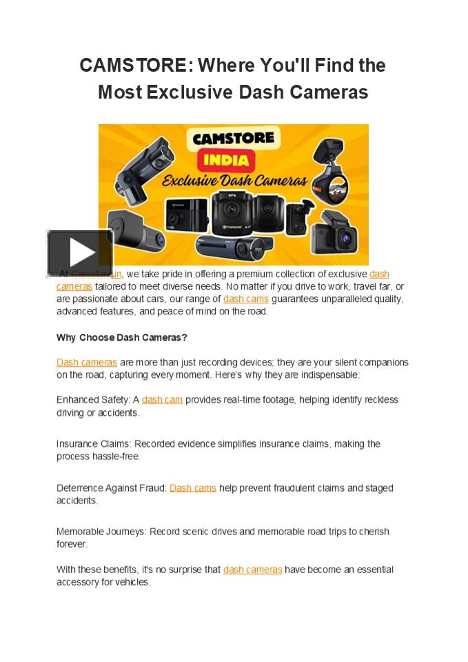 CAMSTORE: Where You'll Find the Most Exclusive Dash Cameras ...