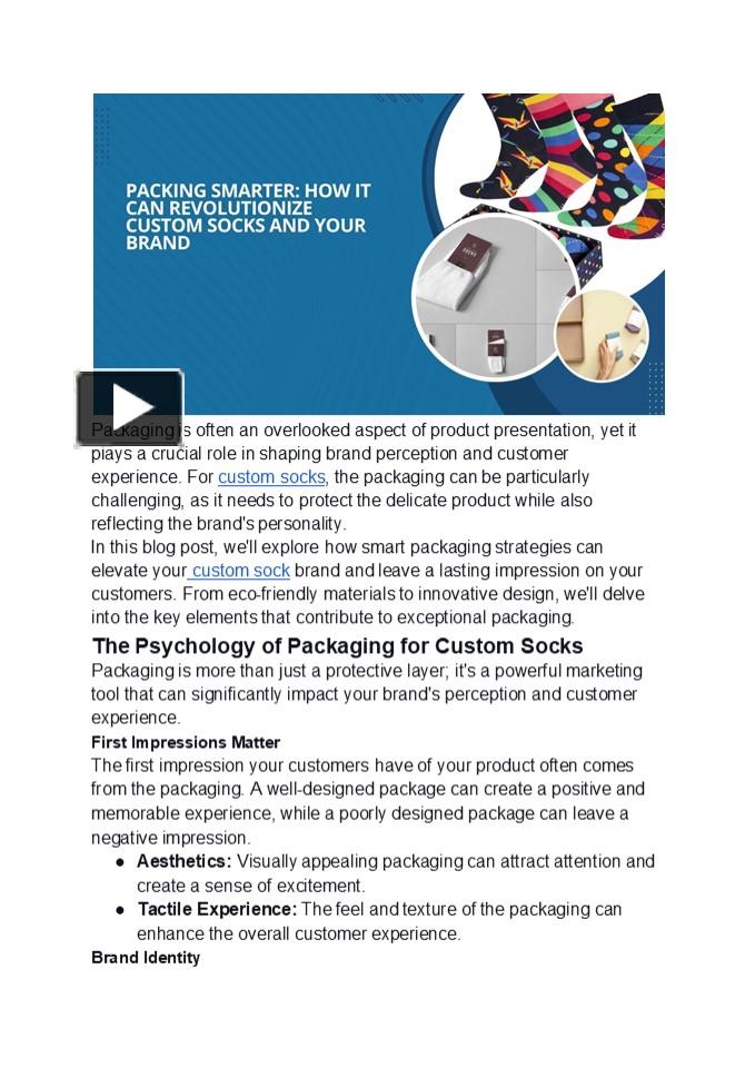 PPT – Packing Smarter: How it Can Revolutionize Custom Socks and Your ...