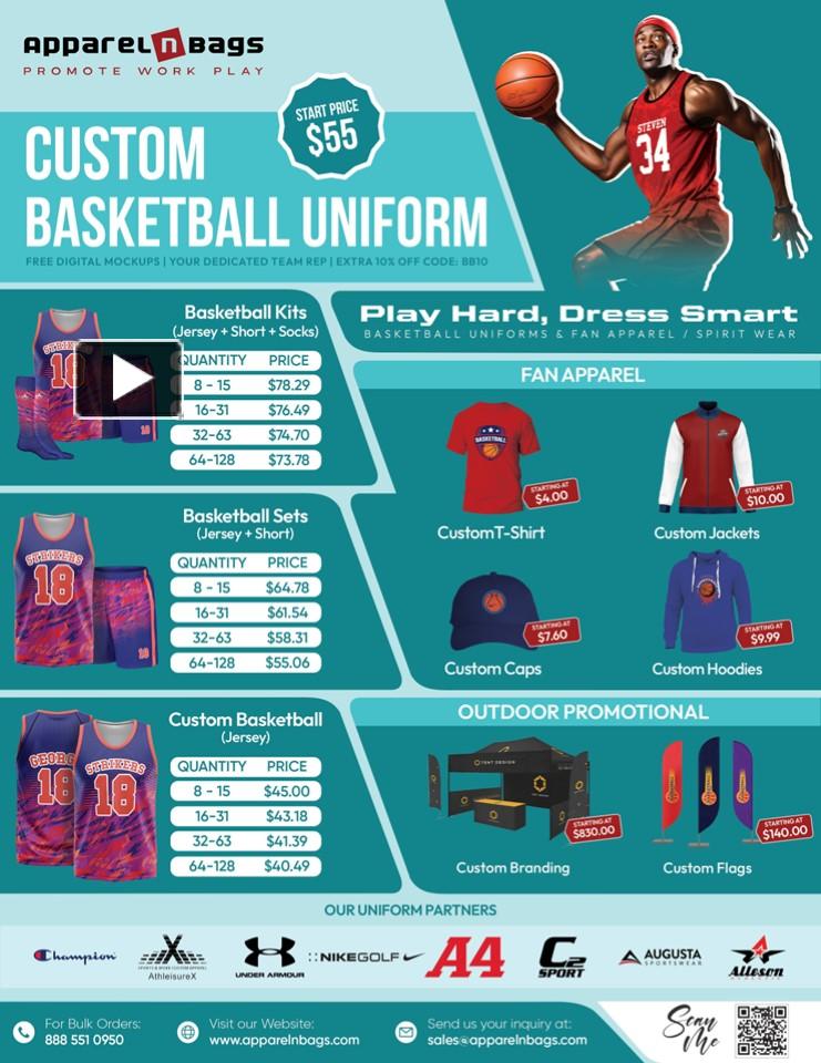 PPT – Shop Custom Basketball Uniforms Starting from $55! PowerPoint ...
