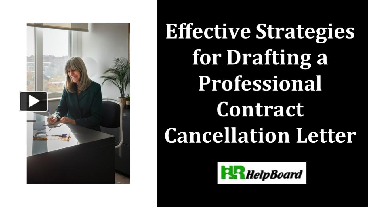 PPT – letter of cancellation of contract , Letter of Cancellation of ...