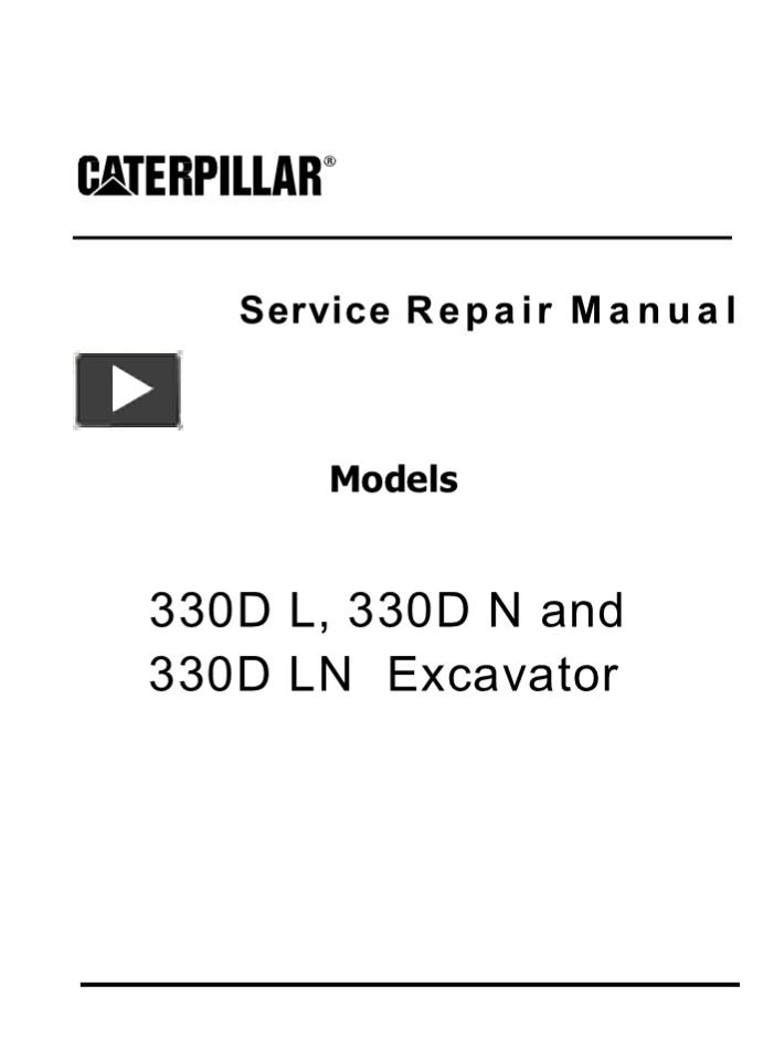 Caterpillar Cat 330D L Hydraulic Excavator (Prefix GGE) Service Repair ...
