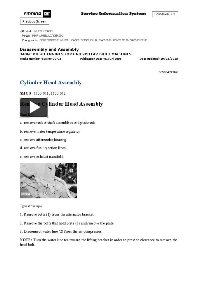 PPT – Caterpillar Cat 980F WHEEL LOADER (Prefix 5XJ) Service Repair ...