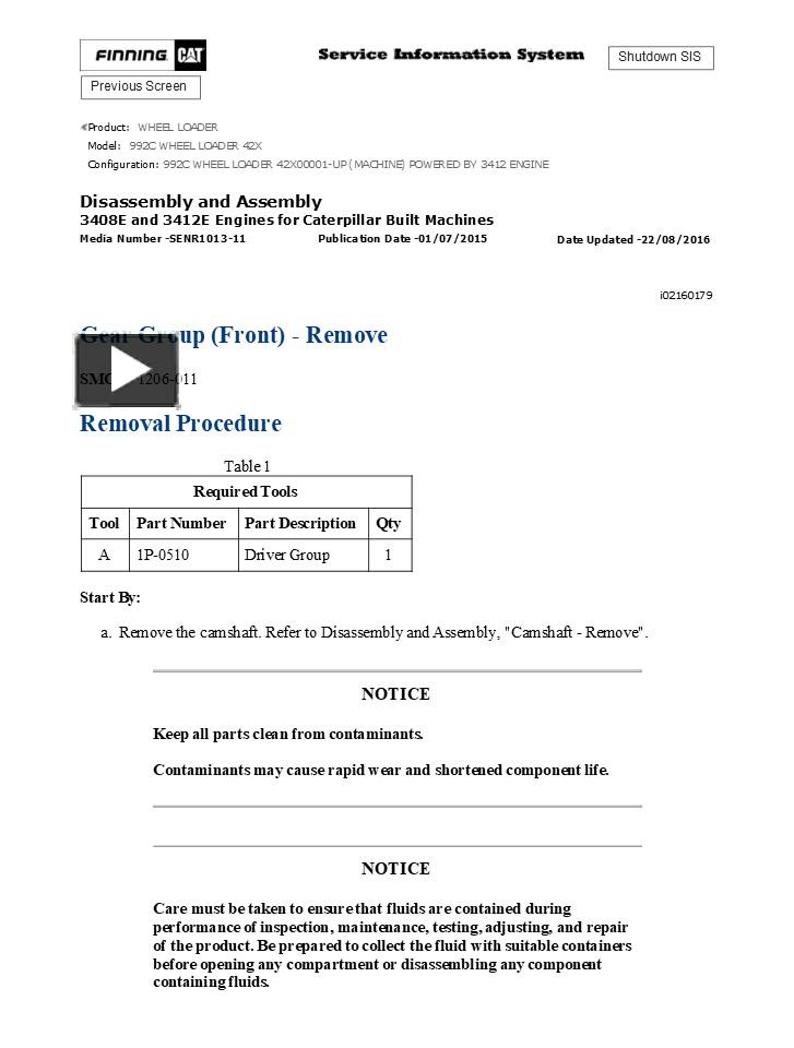 PPT – Caterpillar Cat 992C WHEEL LOADER (Prefix 42X) Service Repair ...