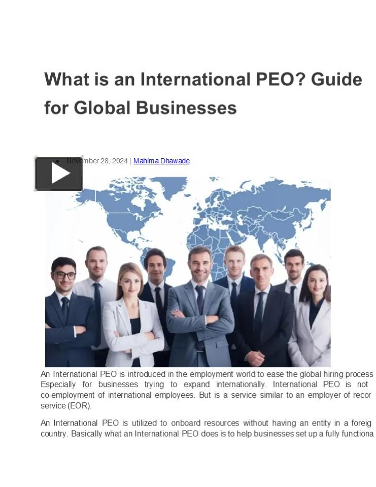 PPT – benefits of international peo PowerPoint presentation | free to ...