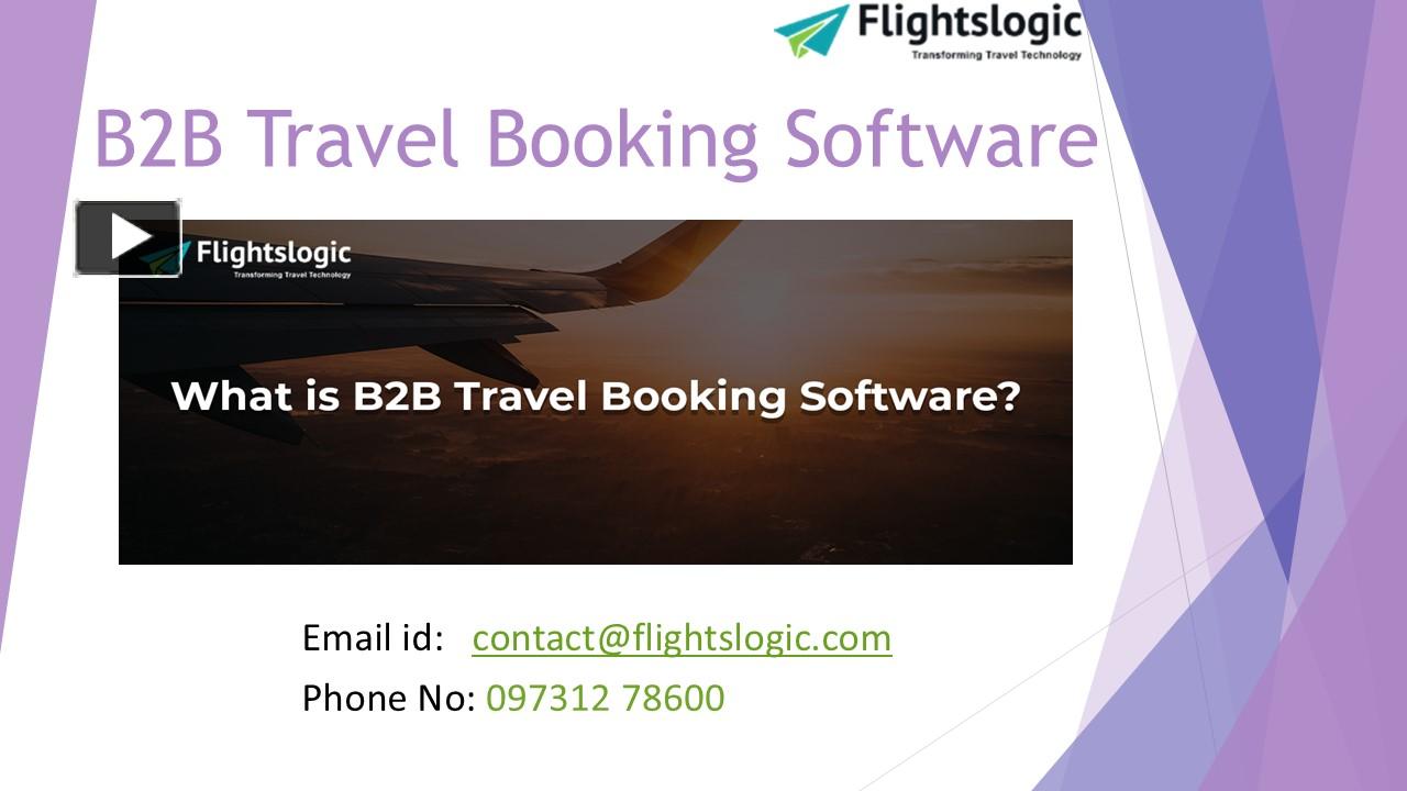 B2B Travel Booking Software presentation | free to download