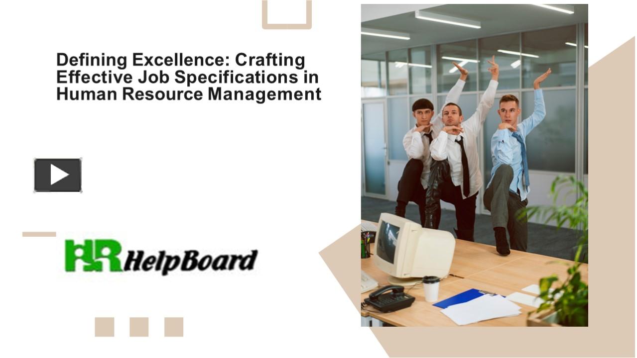 PPT – job specification in hrm , Importance of Job Specification ...