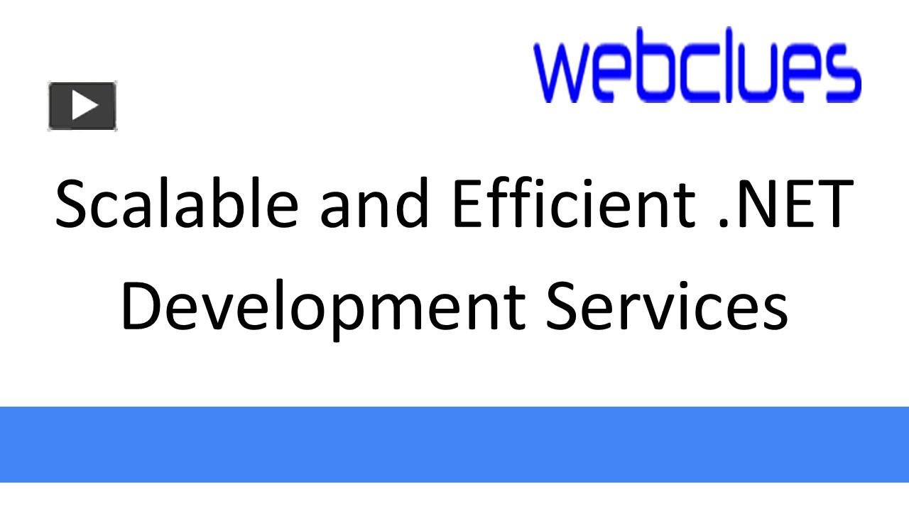Scalable and Efficient .NET Development Services presentation | free to ...