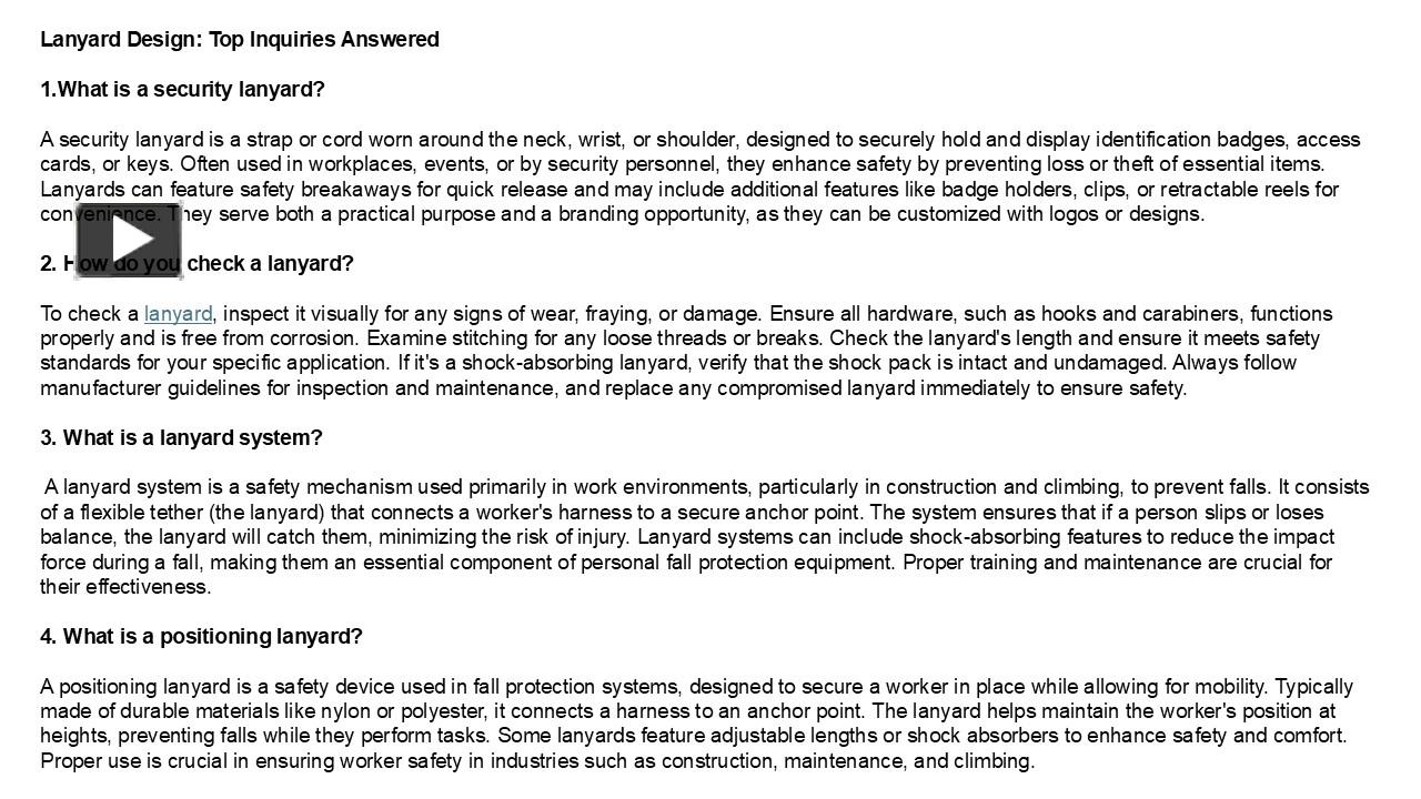 PPT – Understanding the Components of Lanyard Systems for Secure Item ...