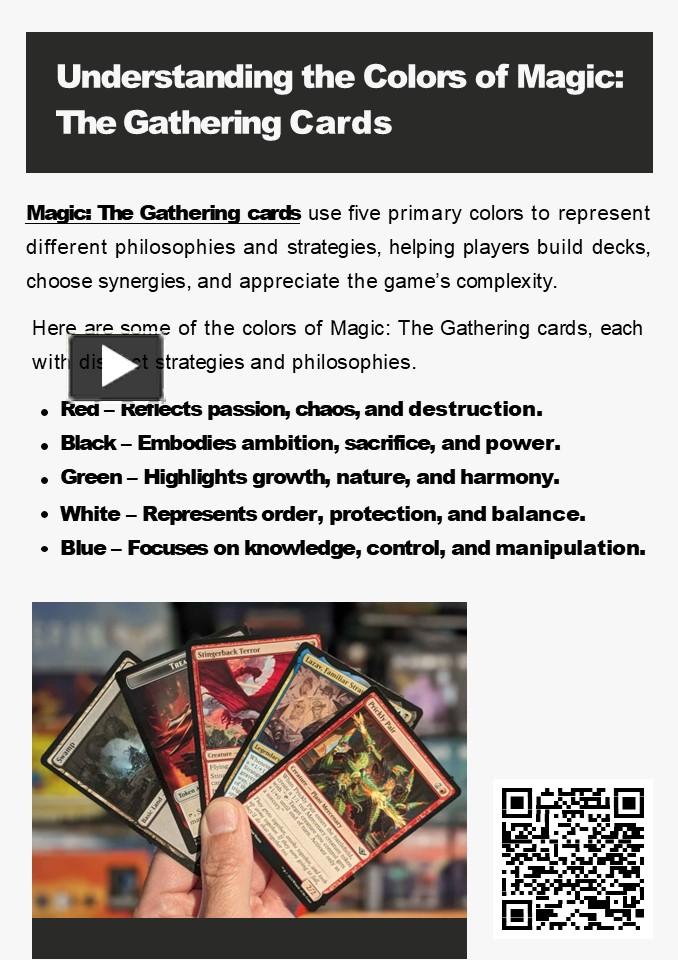 PPT – Understanding the Colors of Magic: The Gathering Cards PowerPoint ...