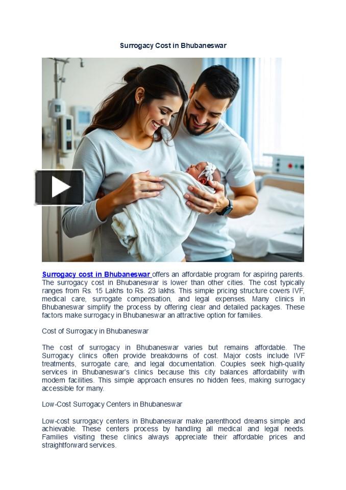 PPT – Surrogacy Cost in Bhubaneswar PowerPoint presentation | free to ...