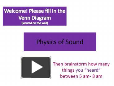 PPT – Physics of Sound PowerPoint presentation | free to view - id ...