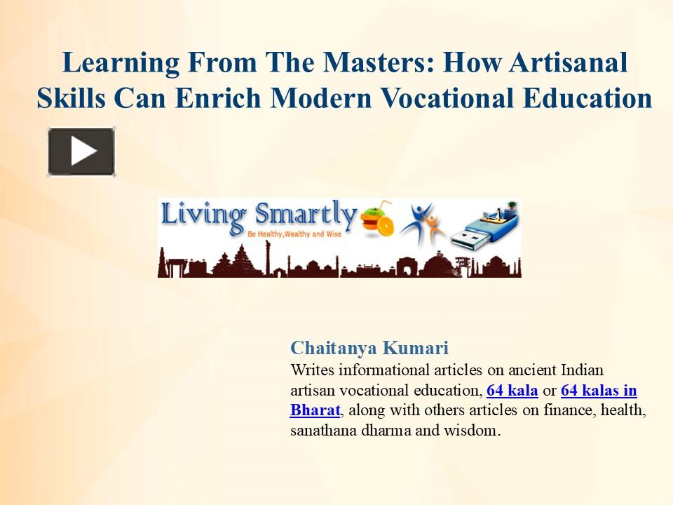 PPT – Learning From The Masters: How Artisanal Skills Can Enrich Modern ...