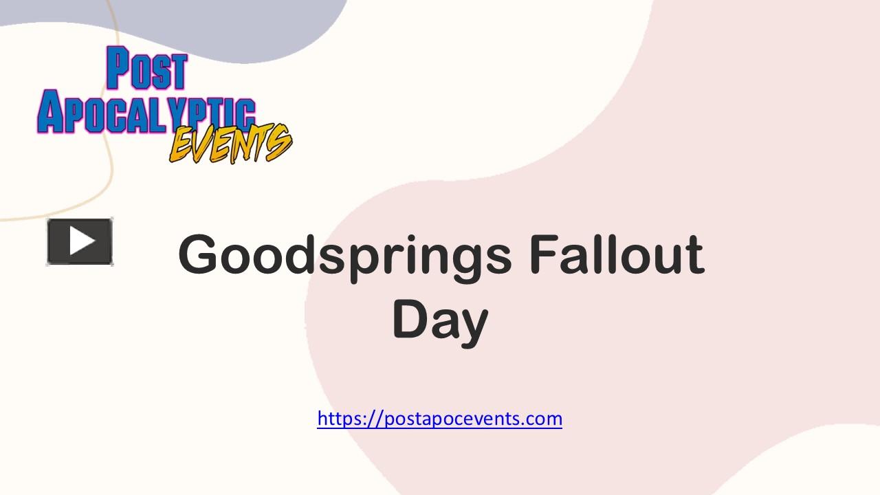 Goodsprings Fallout Day - postapocevents.com presentation | free to ...