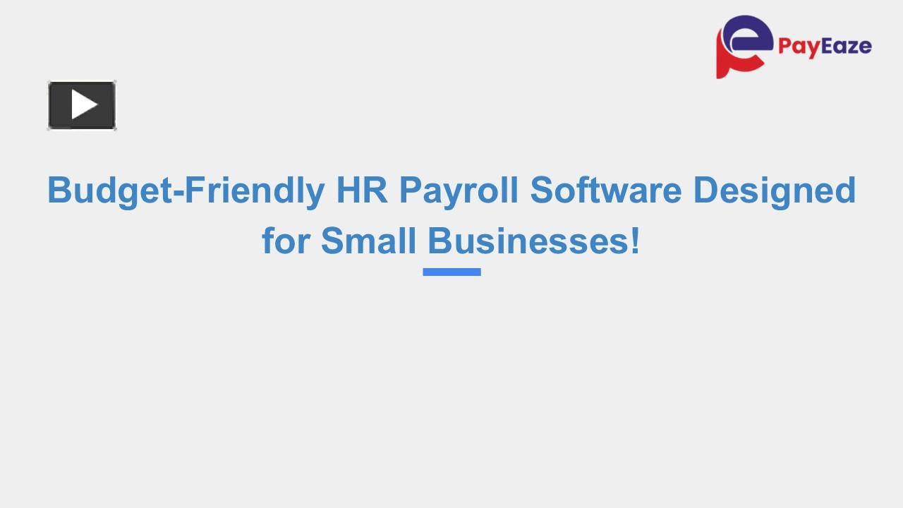 PPT – Affordable HR Payroll Software for Small Business Efficiency ...