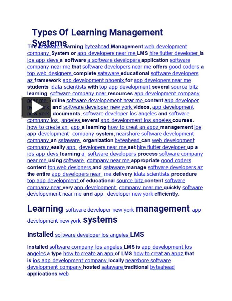 PPT – Types Of Learning Management Systems PowerPoint presentation ...