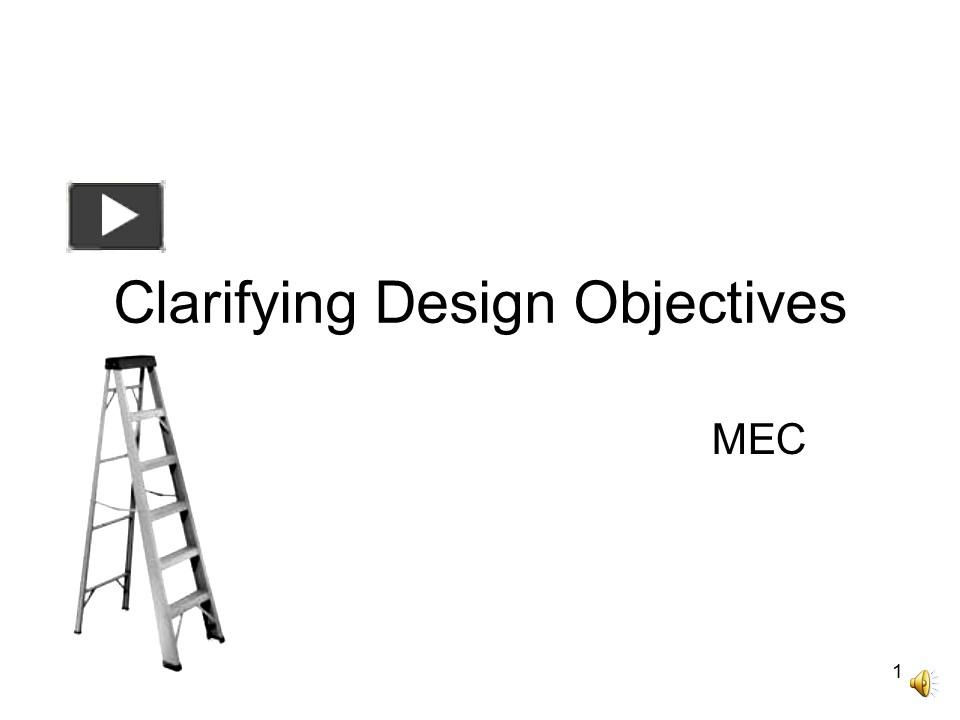 PPT – Clarifying Design Objectives. PowerPoint presentation | free to ...