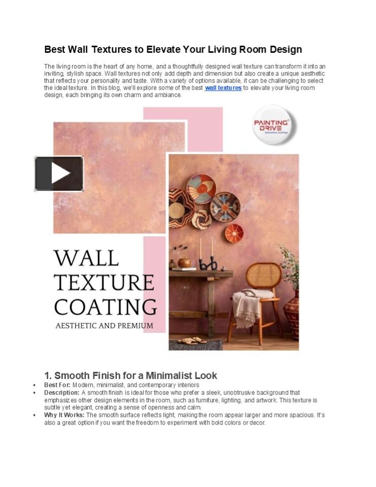PPT – Sophisticated Wall Texture Ideas for Living Rooms PowerPoint ...