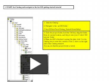 1. Start ArcCatalog presentation | free to view