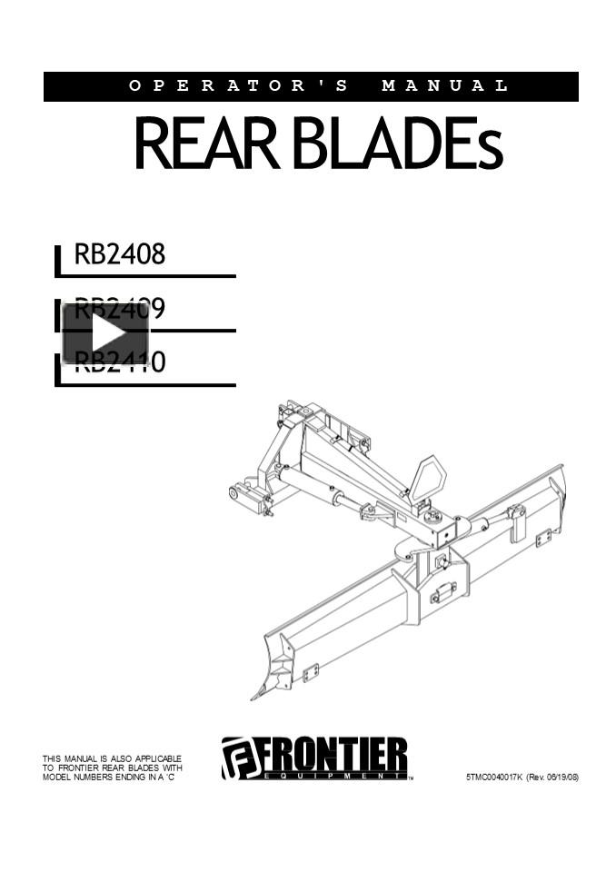 John Deere RB2410 Rear Blades Operator’s Manual Instant Download ...