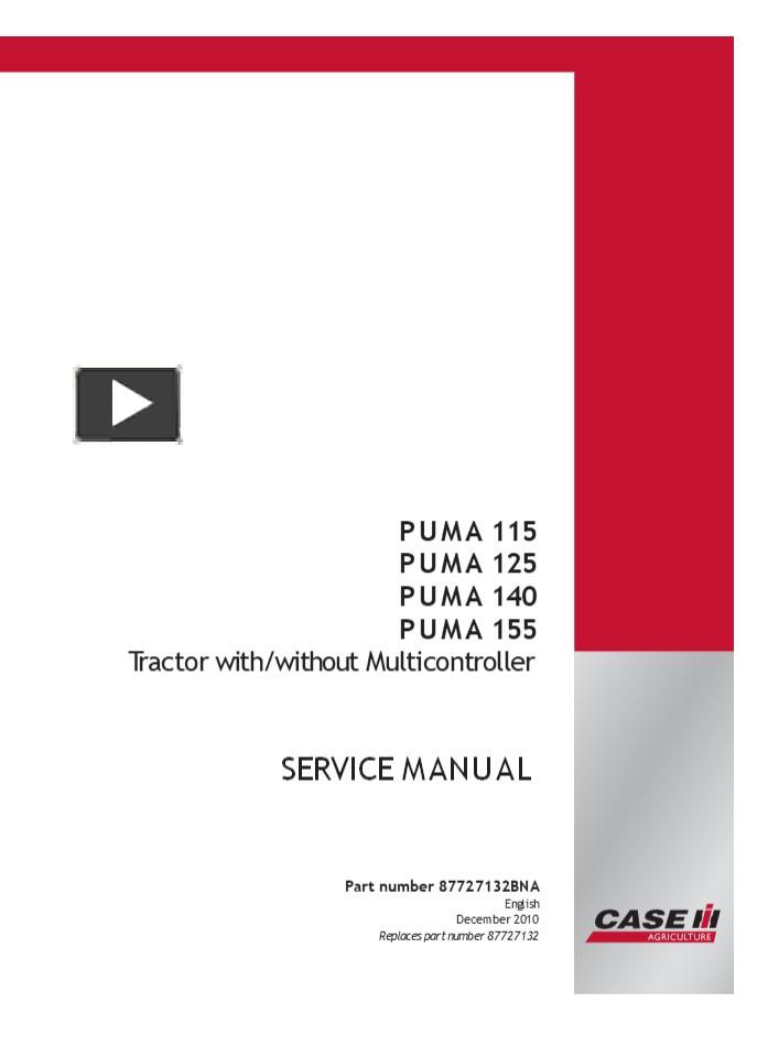 PPT – CASE IH PUMA 125 Tractor Service Repair Manual Instant Download ...
