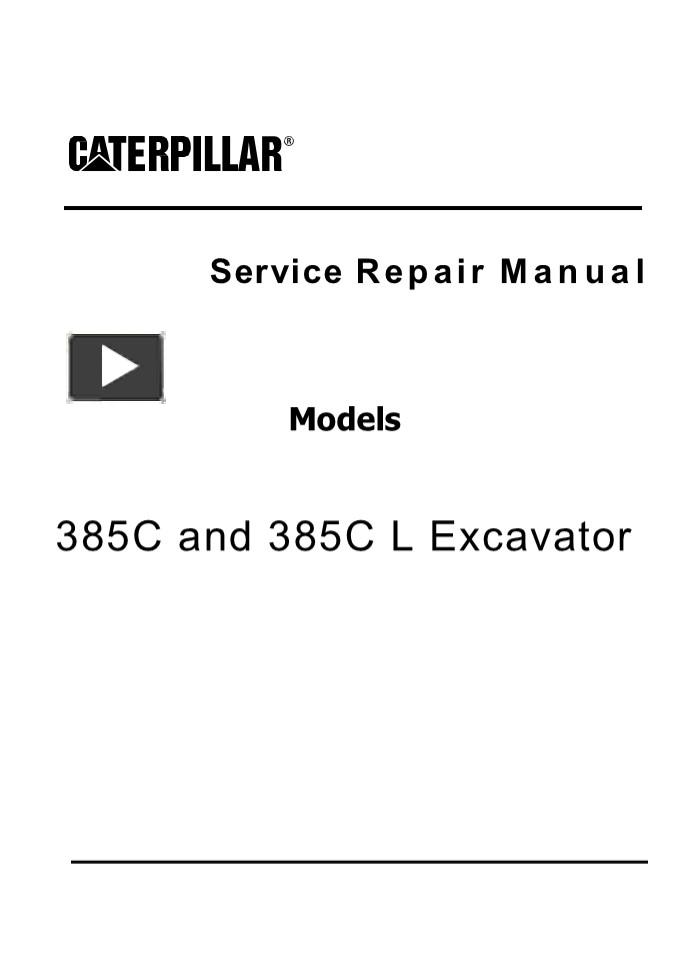Caterpillar Cat 385C L Excavator (Prefix KGB) Service Repair Manual ...
