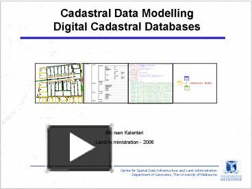Cadastral Data Modelling Digital Cadastral Databases presentation ...