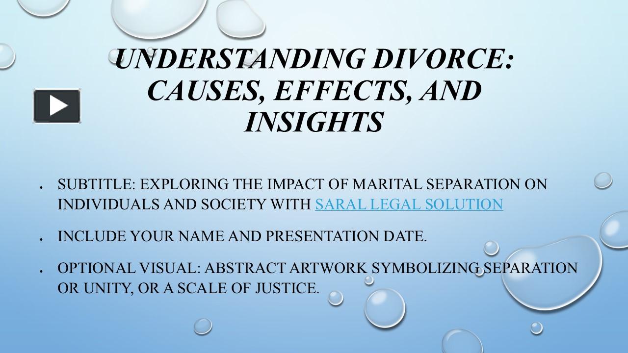 "Divorce: Understanding Causes and Impacts" presentation | free to download