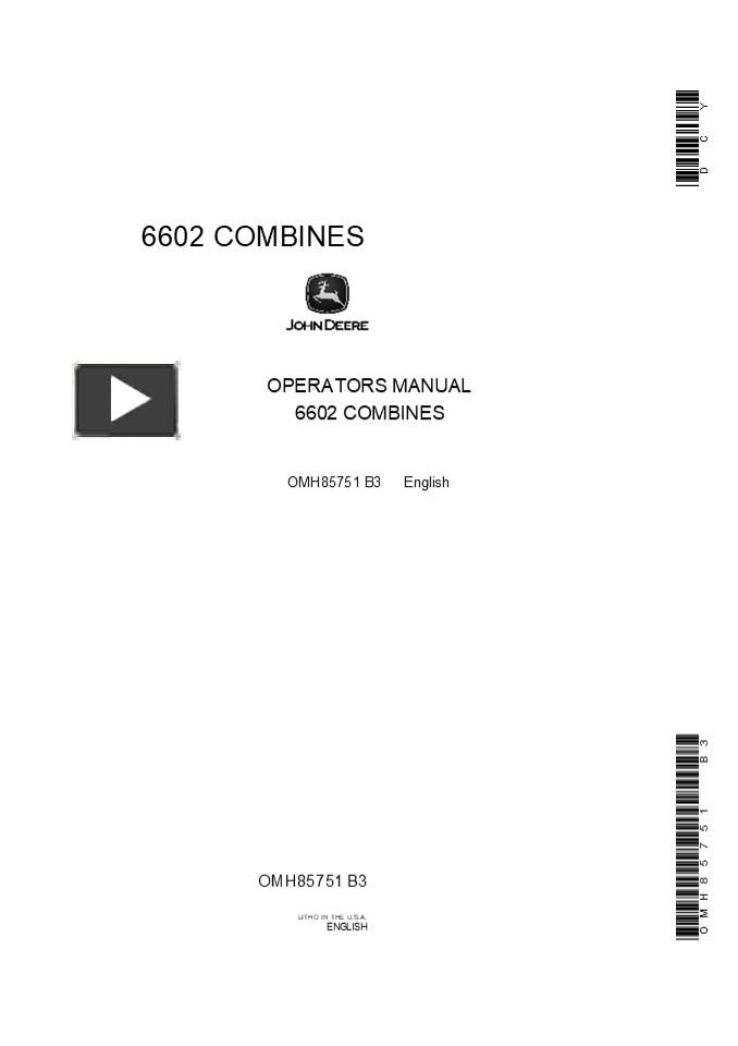 PPT – John Deere 6602 Combines Operator’s Manual Instant Download ...