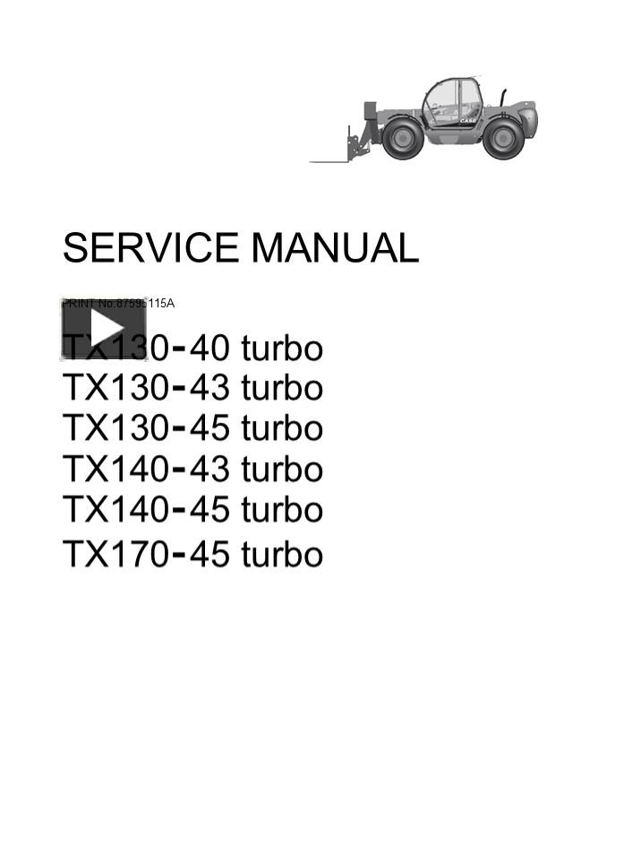 PPT – CASE TX140-45 turbo Telescopic Handler Service Repair Manual ...