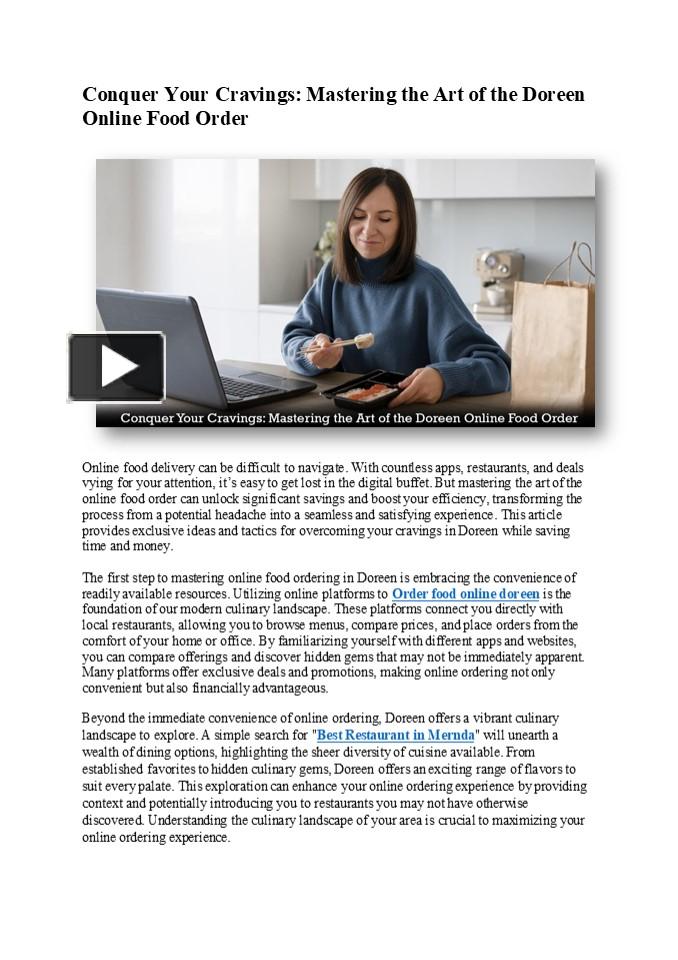 PPT – Conquer Your Cravings: Mastering the Art of the Doreen Online ...