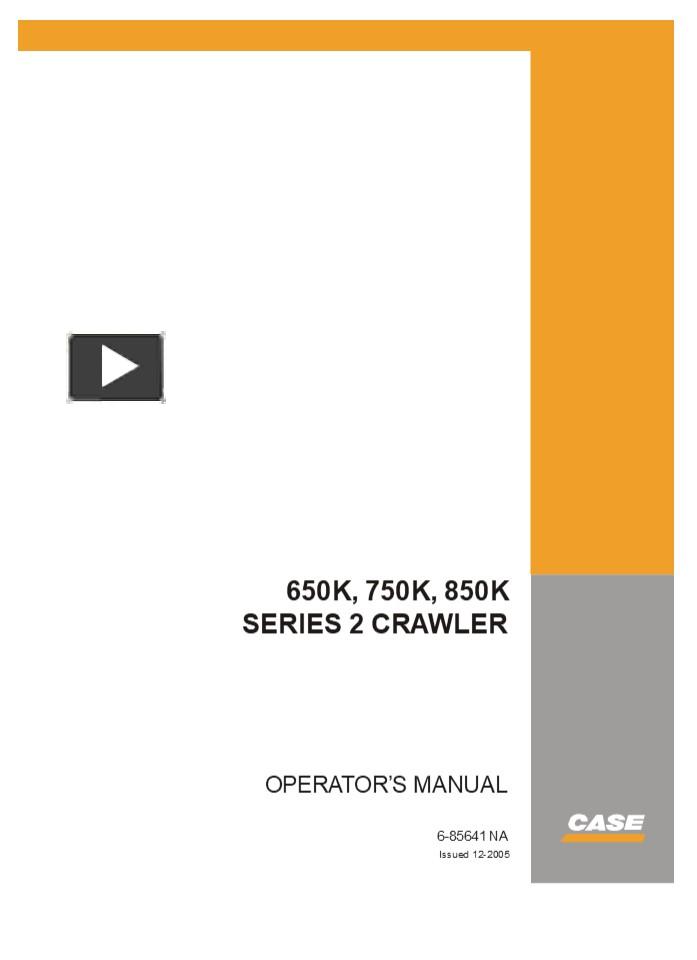 CASE 650K SERIES 2 CRAWLER DOZER Operator Manual Instant Download ...