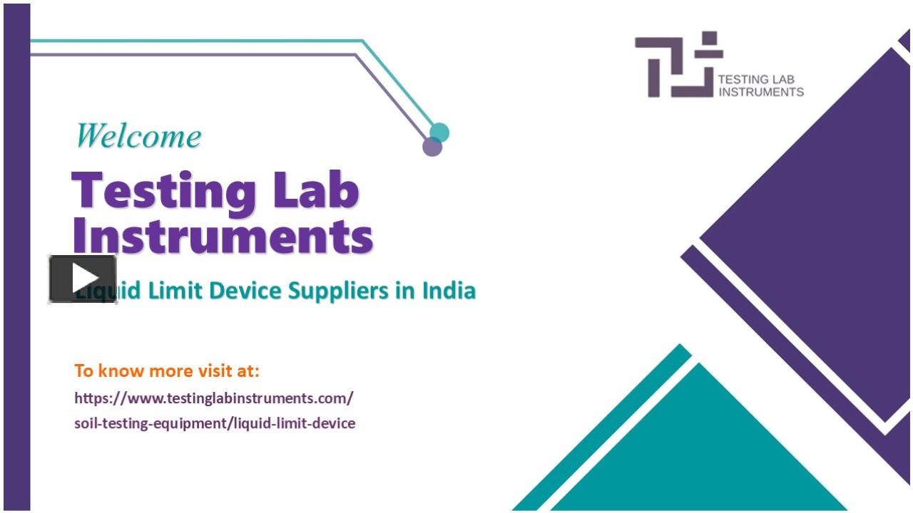 PPT – Liquid Limit Device Suppliers in India PowerPoint presentation ...