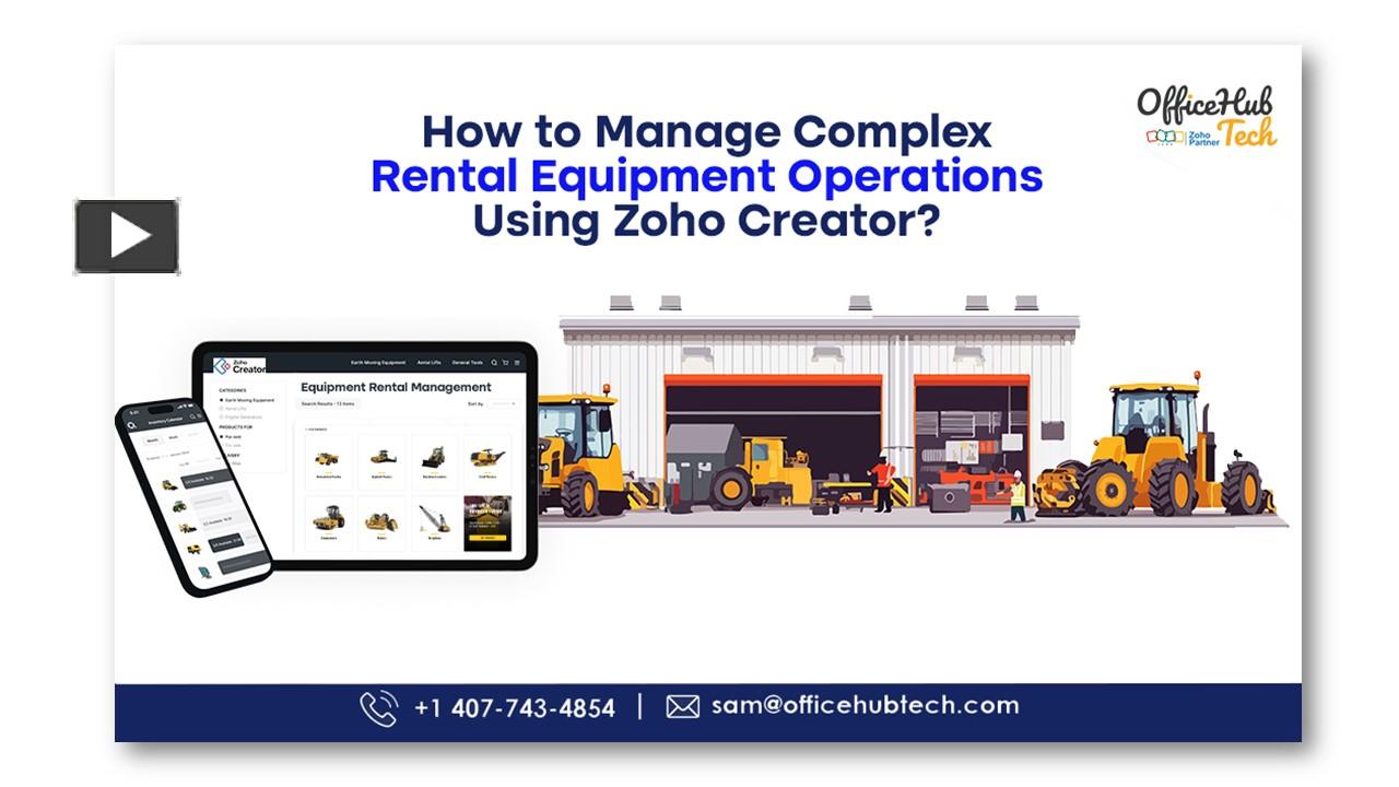 PPT – How to Manage Complex Rental Equipment Operations Using Zoho ...