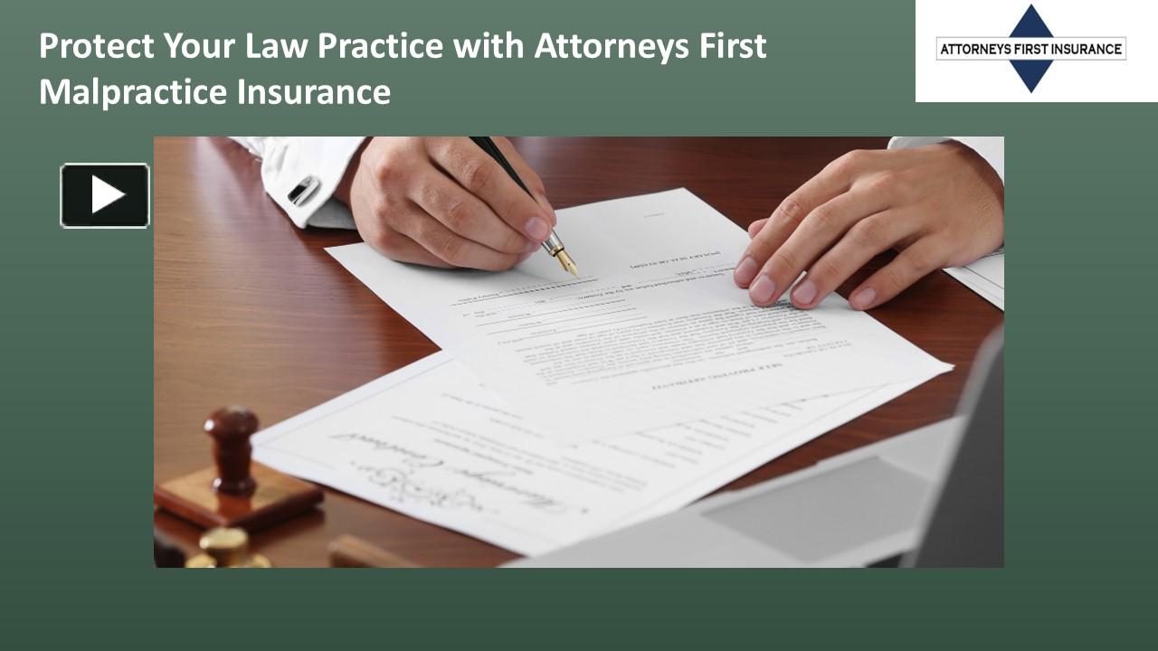 Protect Your Law Practice with Attorneys First Malpractice Insurance ...