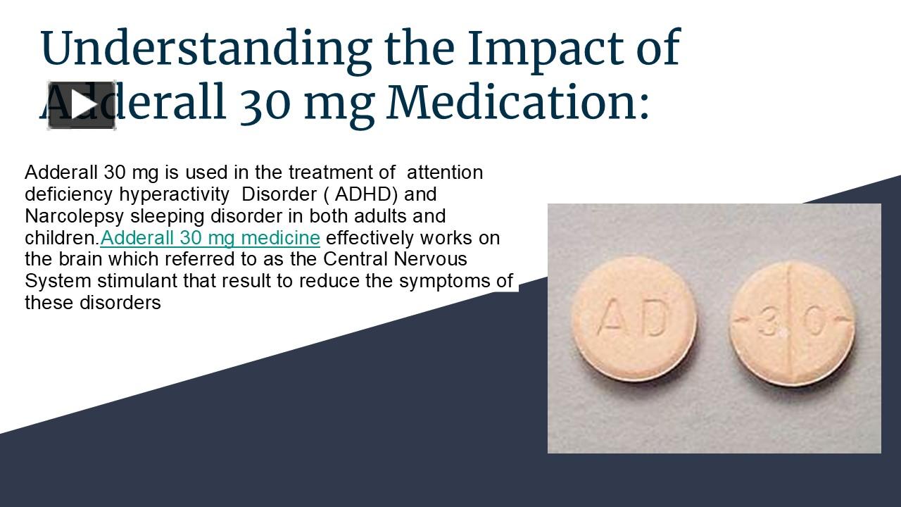 Understanding the Impact of Adderall 30 mg Medication: presentation ...