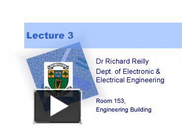 Dr Richard Reilly presentation | free to view